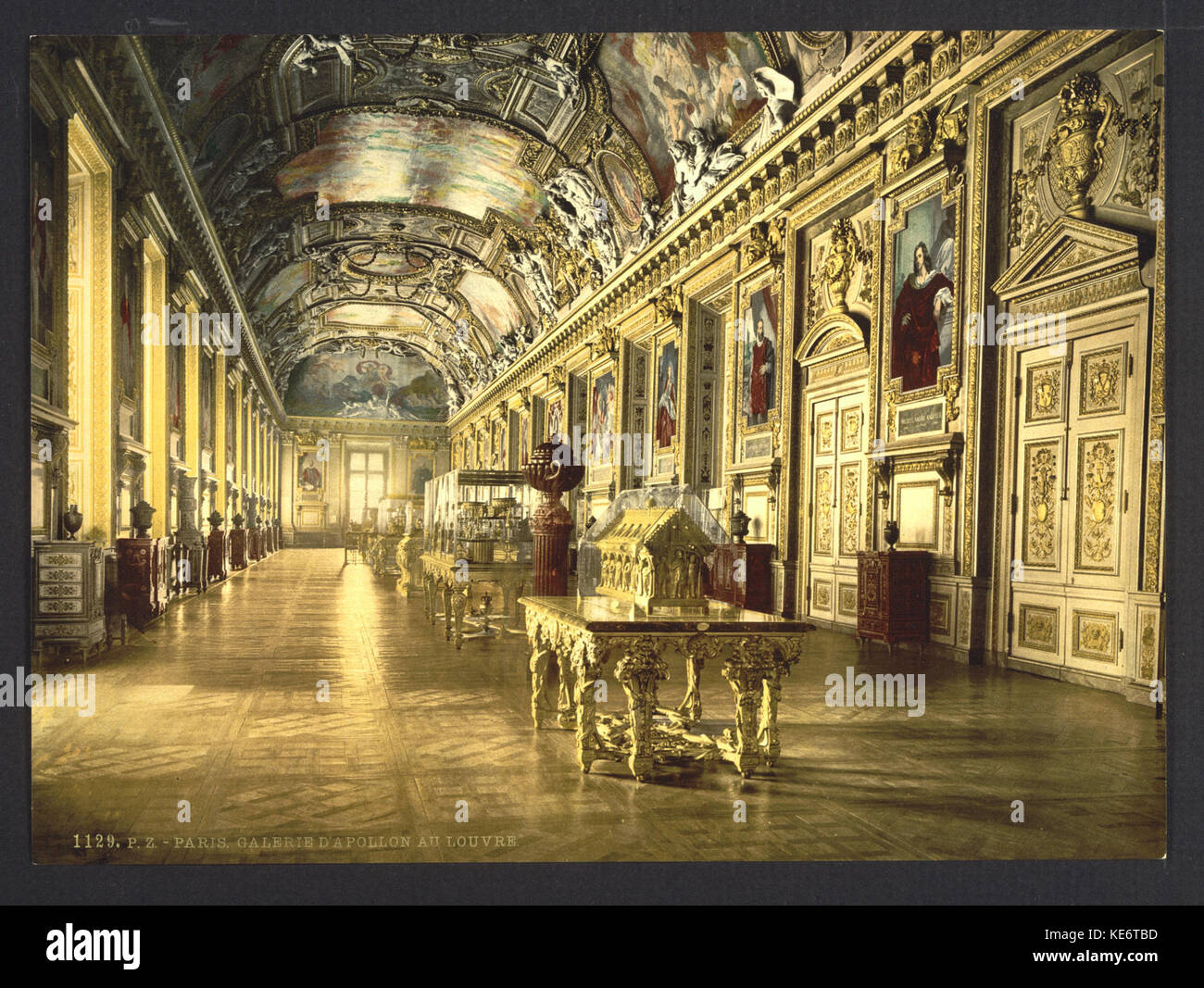 The Louvre, a gallery in the Louvre, Paris, France LCCN2001698516 Stock ...