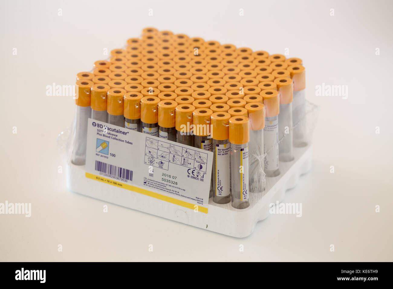 BERLIN, GERMANY - June 06, 2016: BD Vacutainer blood collection tubes ...