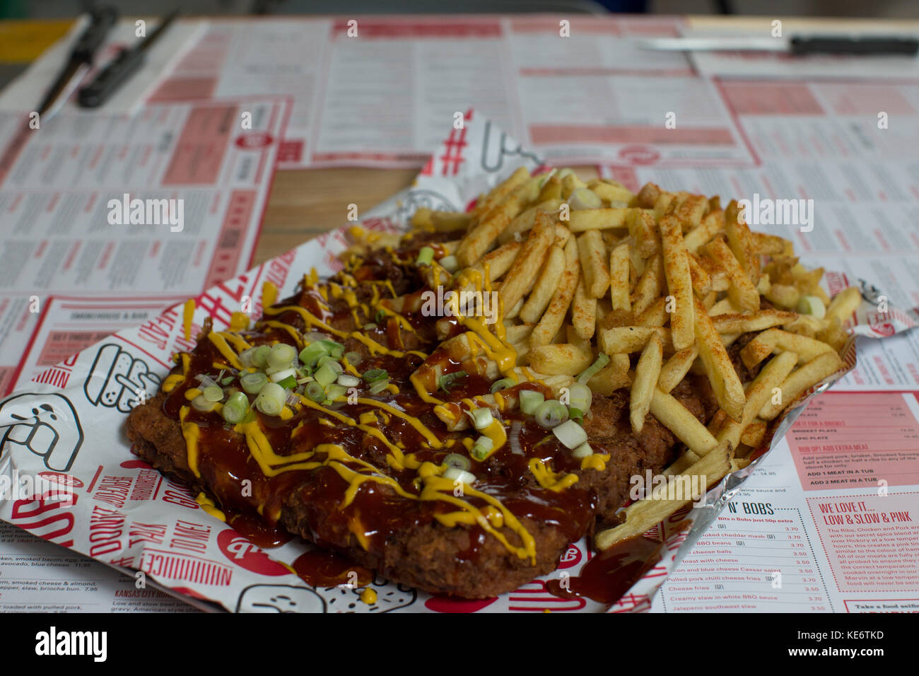 The giant chicken nugget dush which is part of an eating challenge to ...