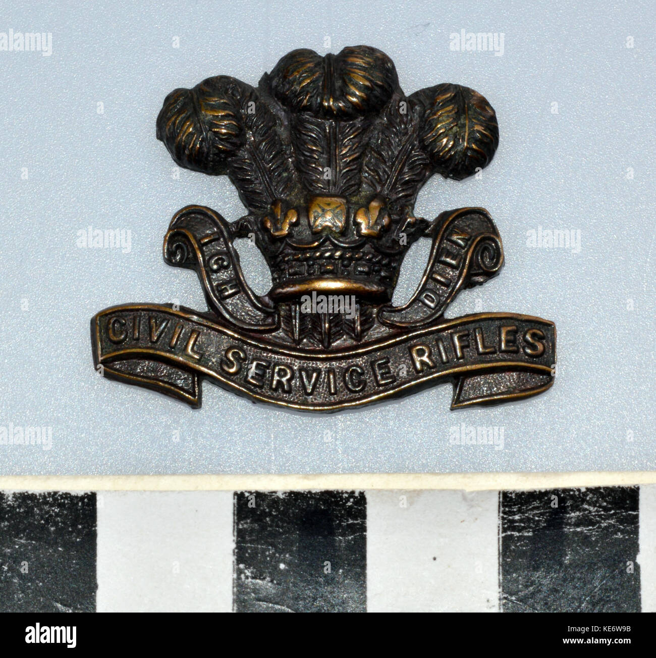 World War I Prince of Wales's Own Civil Service Rifles Hat Badge Stock ...