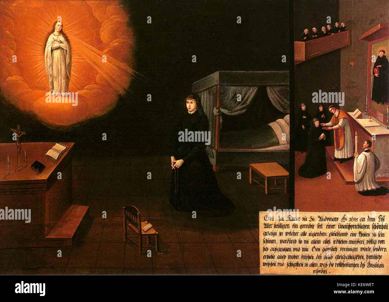 This artwork represents the life of Mary Ward, a notable figure in ...