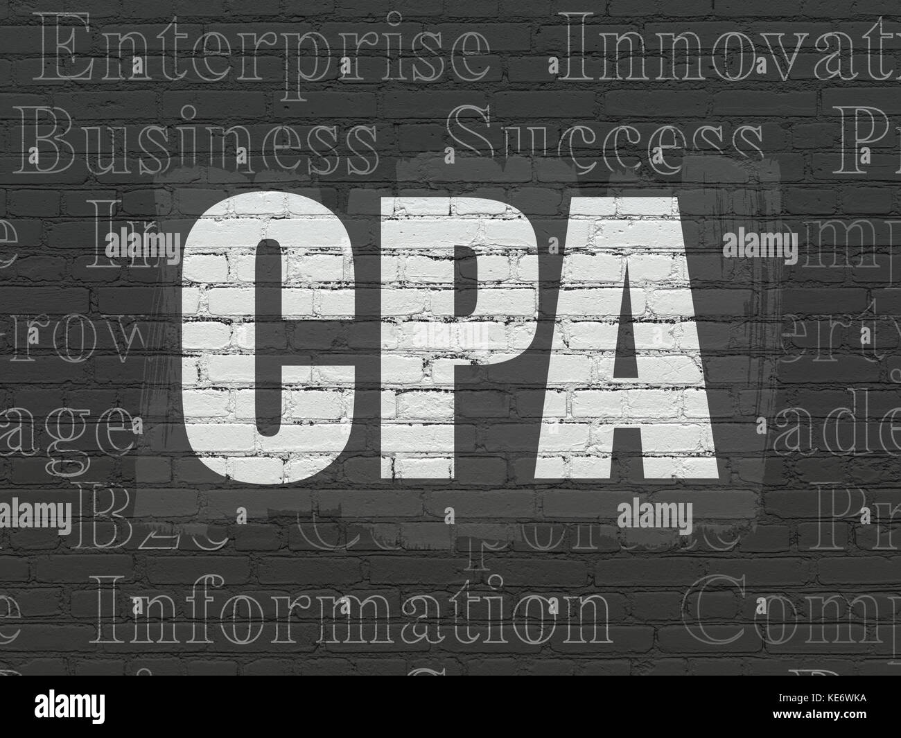Business concept: CPA on wall background Stock Photo - Alamy