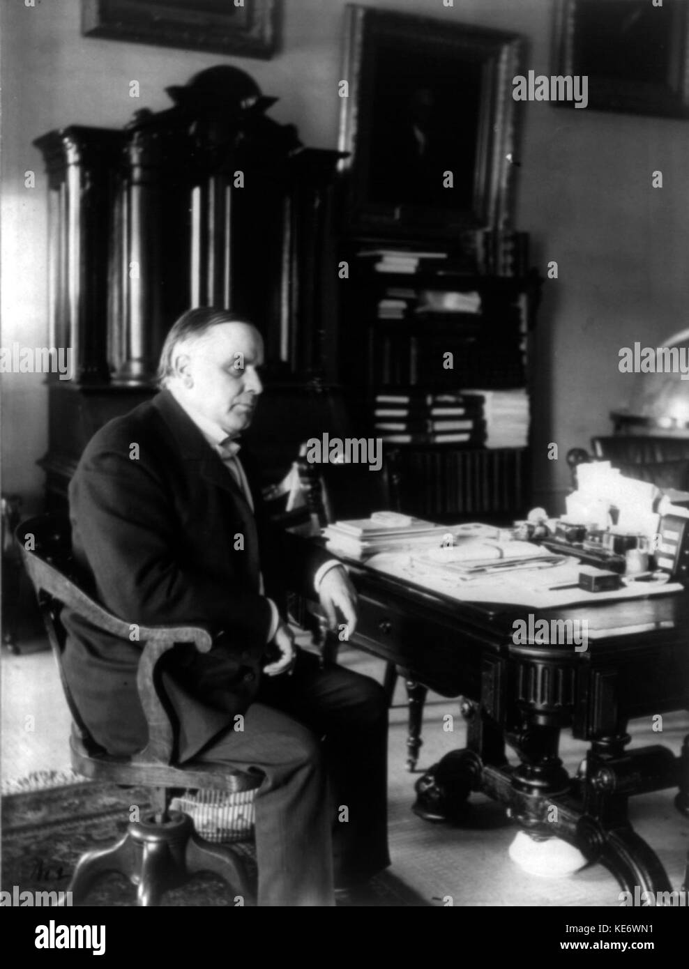 Work desk image Black and White Stock Photos & Images - Alamy