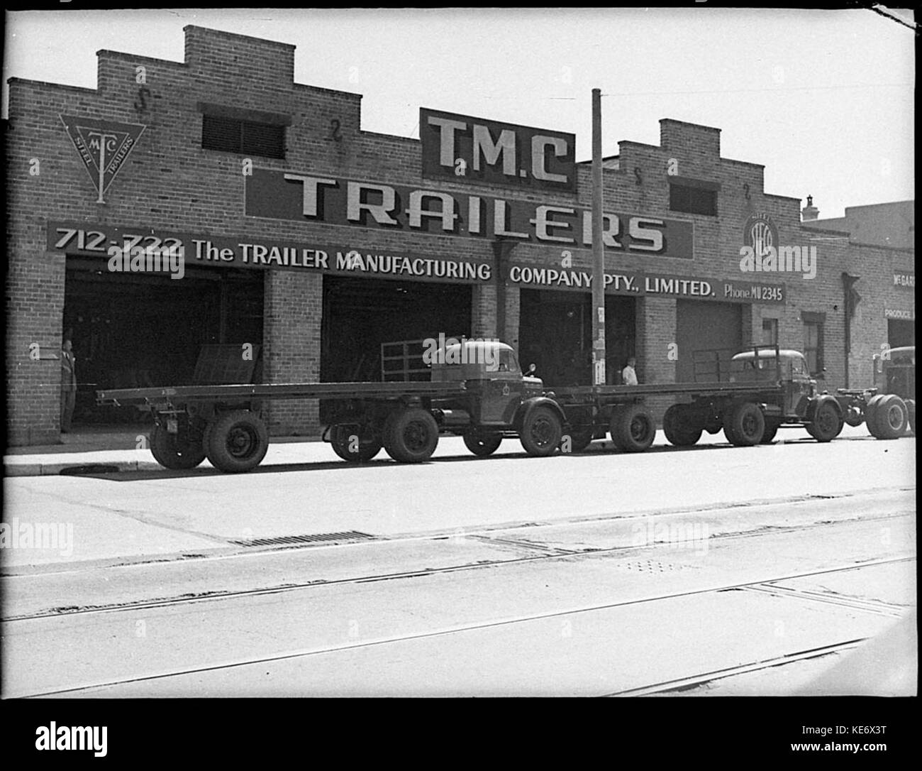 Types of trailers Black and White Stock Photos & Images - Alamy