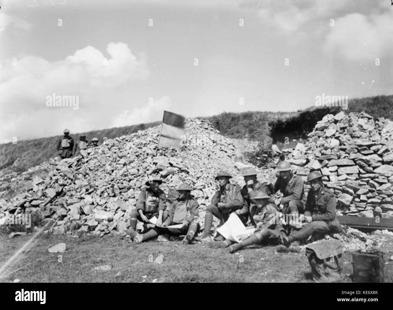 AWM E03112 38th Battalion headquarters France August 1918 Stock Photo ...