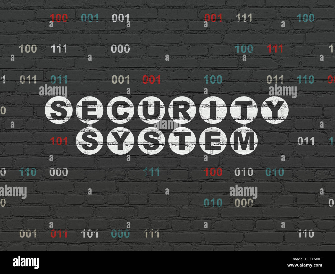 Privacy concept: Security System on wall background Stock Photo - Alamy