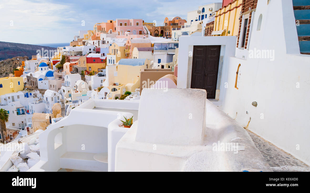 Architecture of Oia city on Santorini island, Greece Stock Photo - Alamy