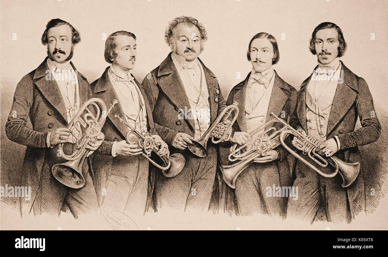 France. Distin Family, 1845 Stock Photo - Alamy