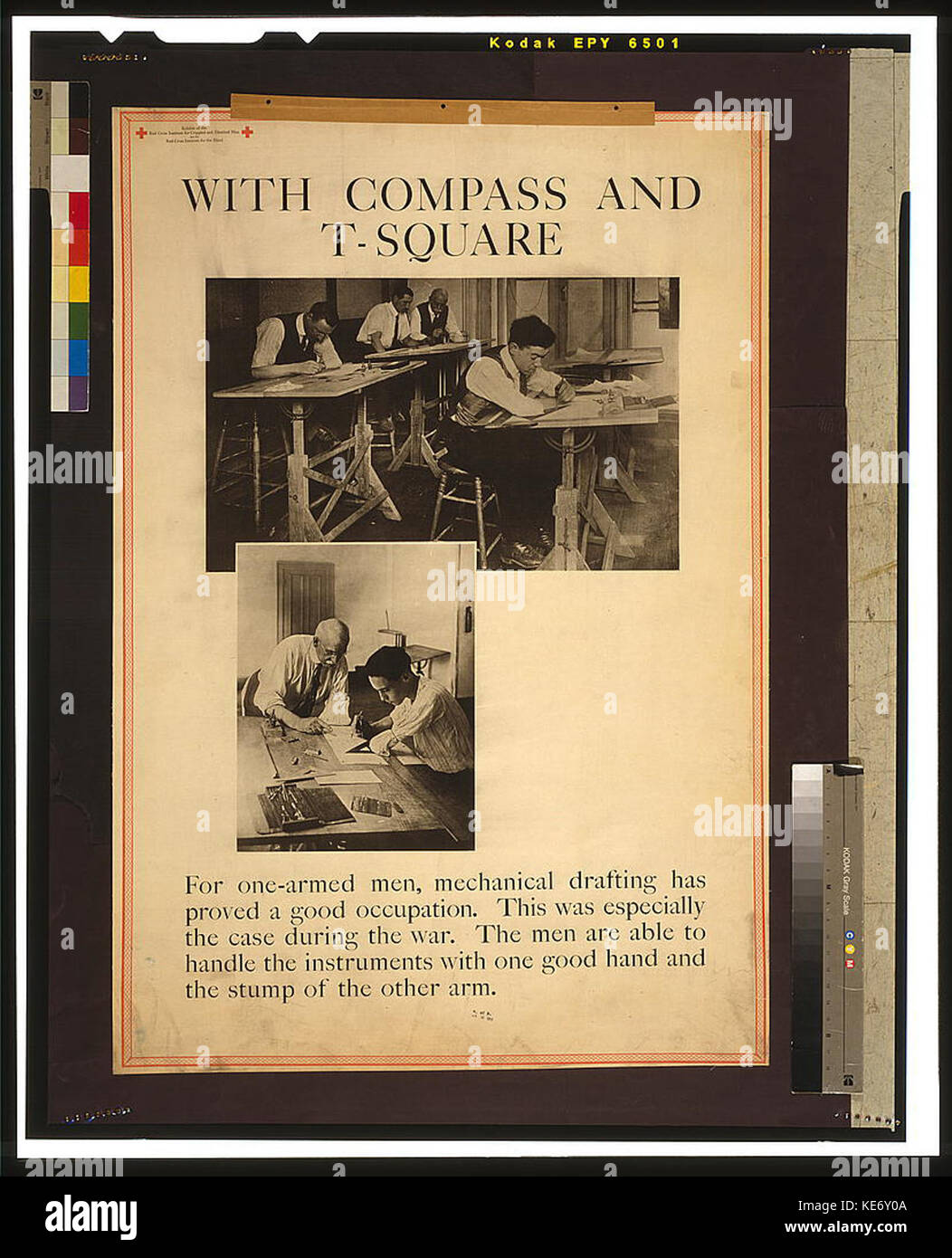 With compass and T square LCCN00651579 Stock Photo - Alamy