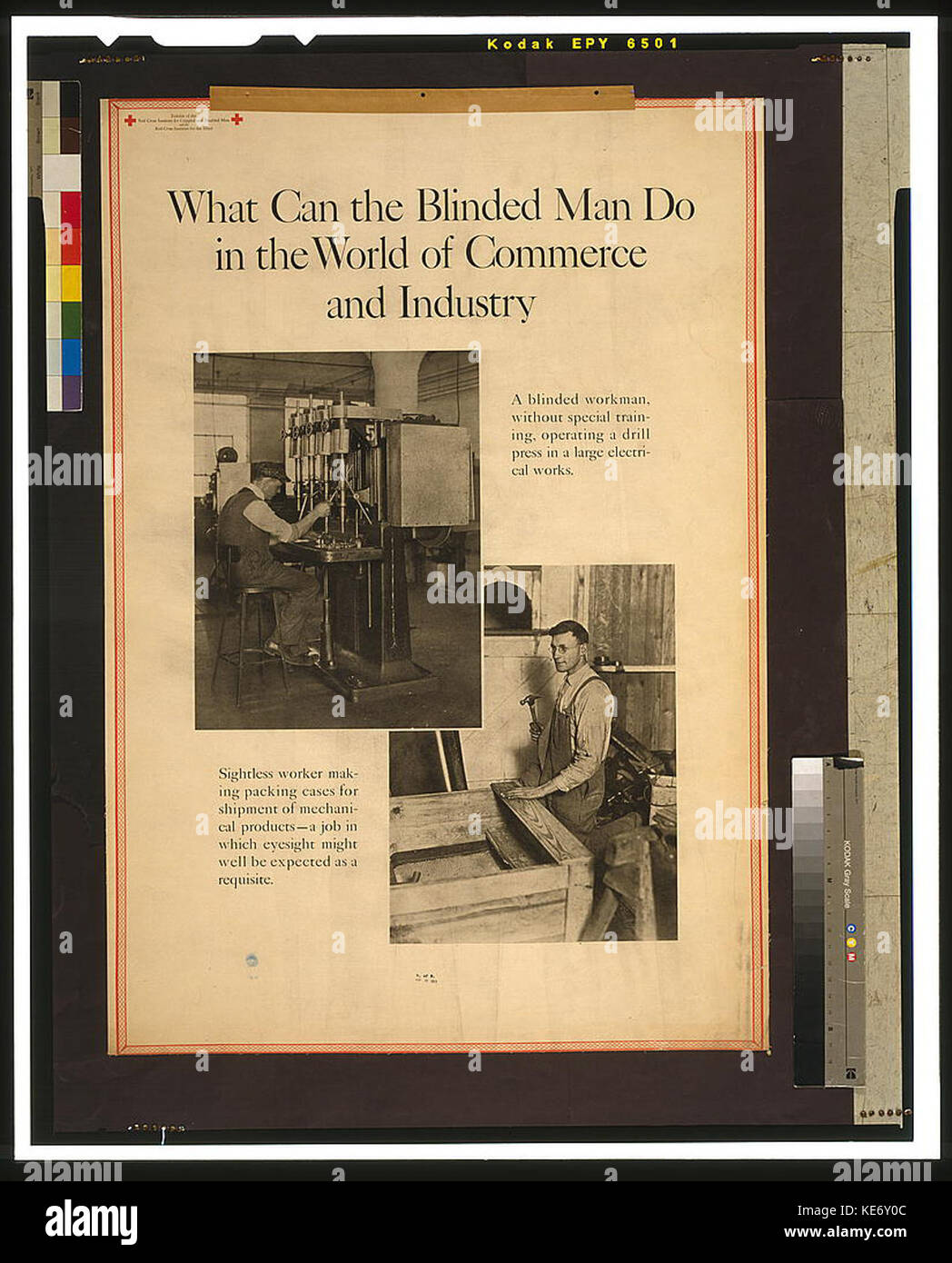 What can the blinded man do in the world of commerce and industry ...