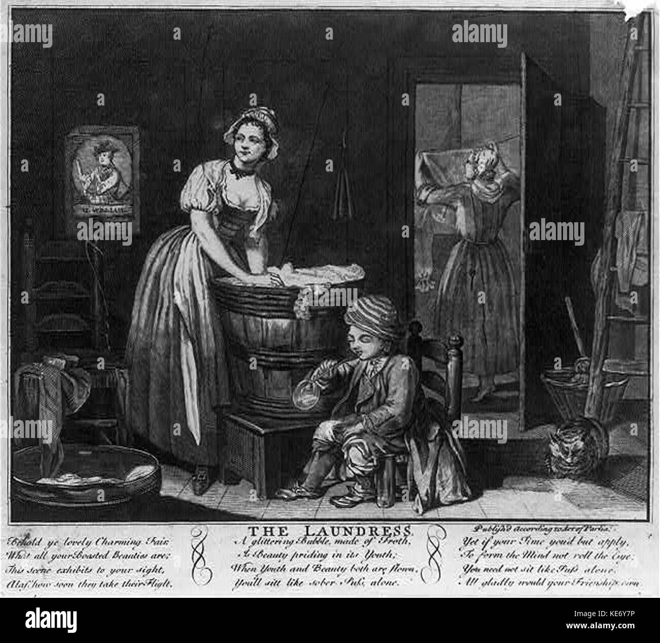 Laundress Black and White Stock Photos & Images - Alamy