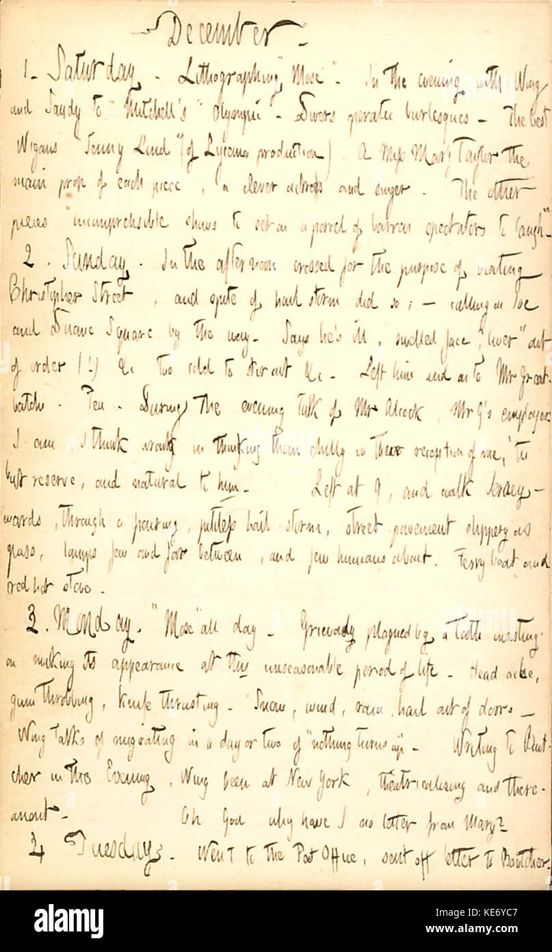 Thomas Butler Gunn Diaries Volume 1, page 60, December 1 4, 1849 Stock ...