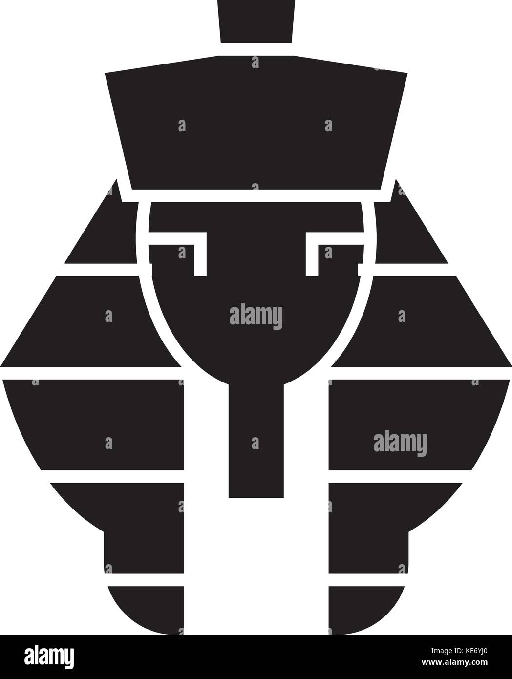 pharaoh icon, vector illustration, black sign on isolated background ...