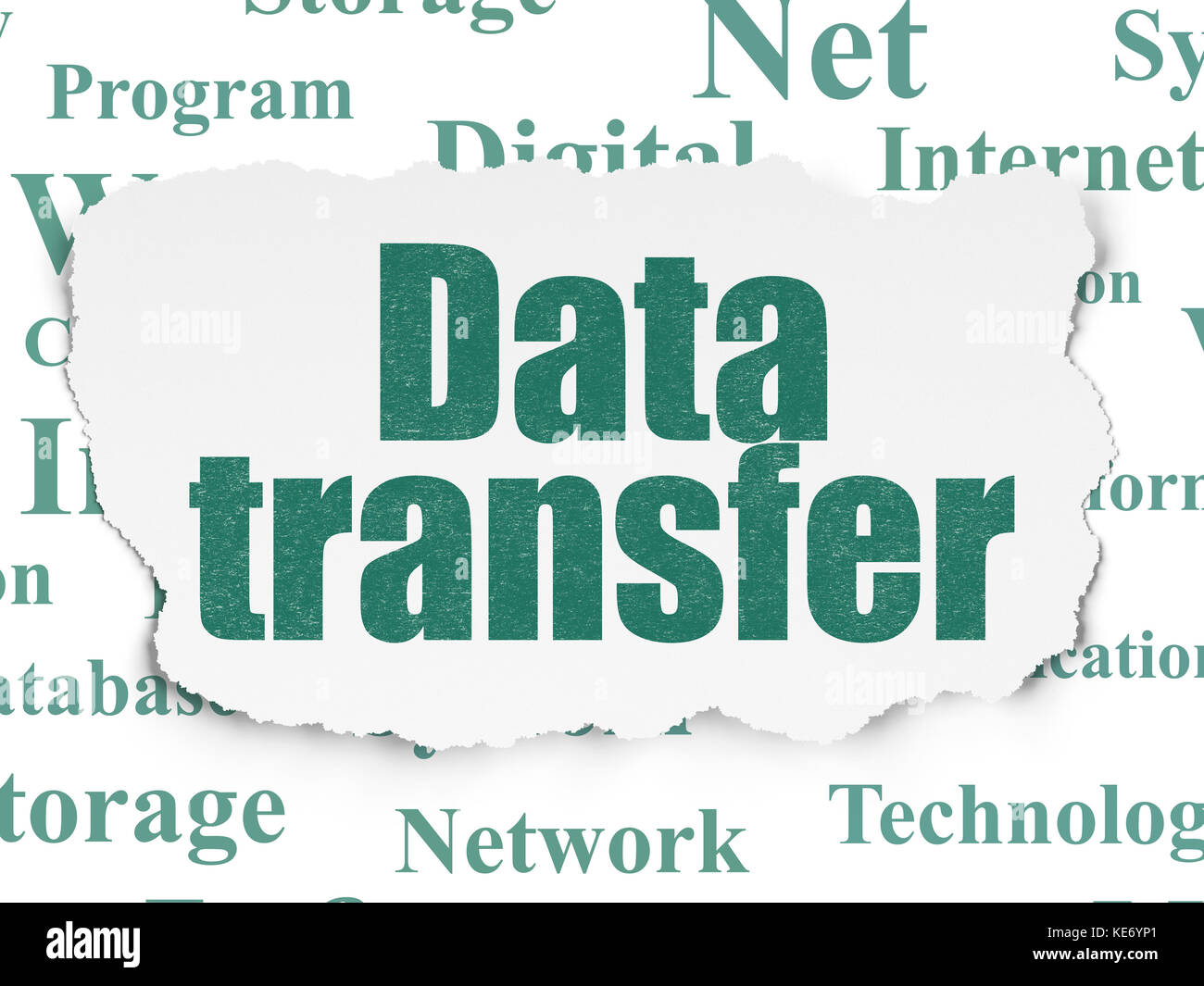 Information concept: Data Transfer on Torn Paper background Stock Photo ...