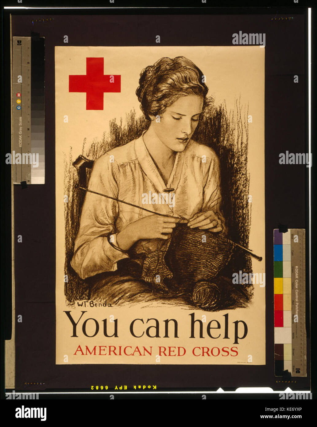 A wartime poster encouraging people to support the American Red Cross ...