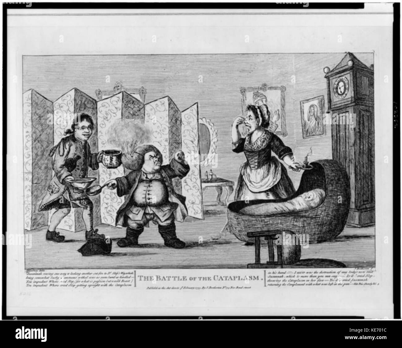 An artwork or historical account titled 'The Battle of the Cataplasm ...