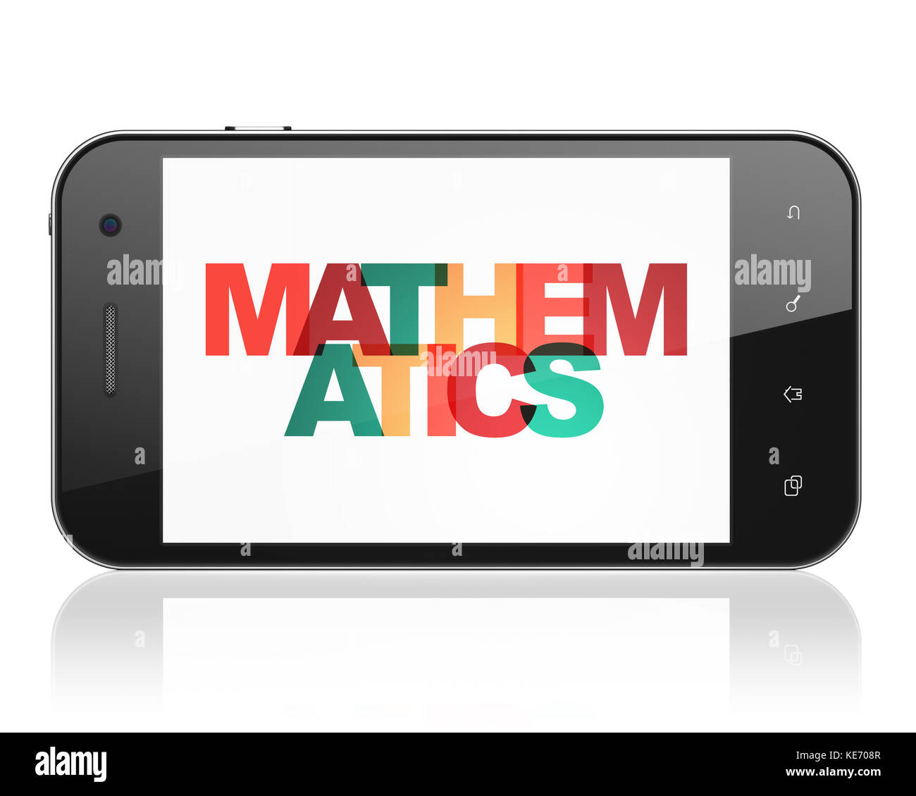 Learning concept: Smartphone with Mathematics on display Stock Photo ...