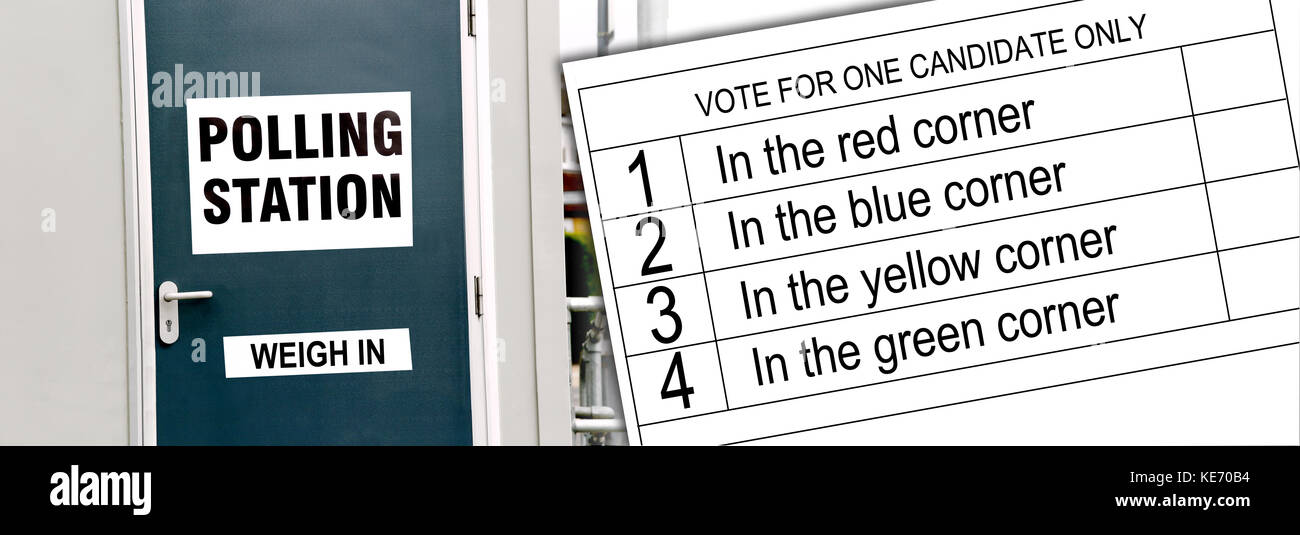 A (slightly) humorous take on voting. Image shows a Polling Station ...