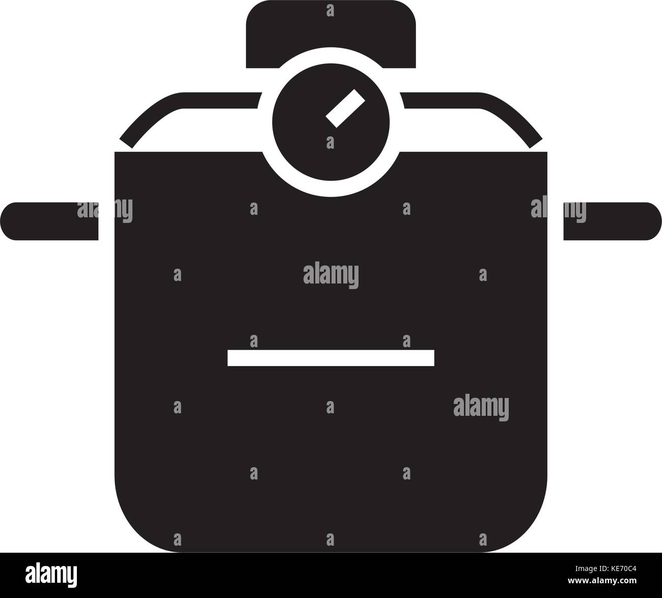 pot thermo icon, vector illustration, black sign on isolated background ...