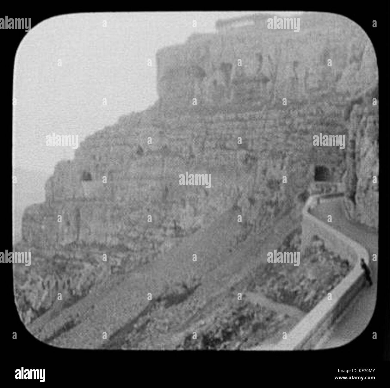 This photograph captures the road approaching the city of Constantine ...