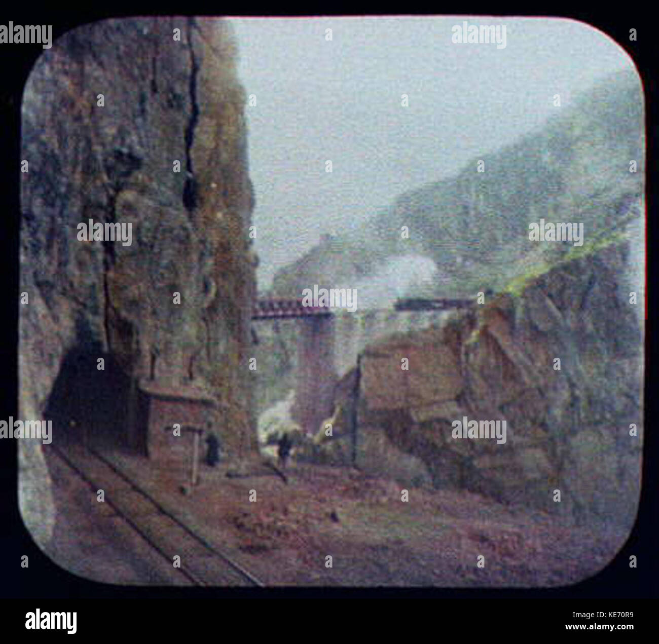Tunnel and bridge on the Northwestern Railway near Quetta ...