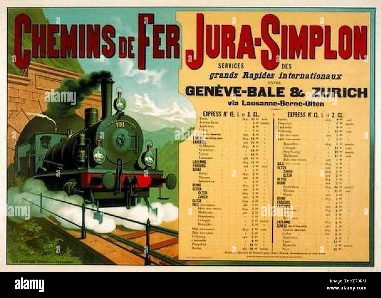 A poster (Plakat) advertising an event in Geneva and Basel, potentially ...