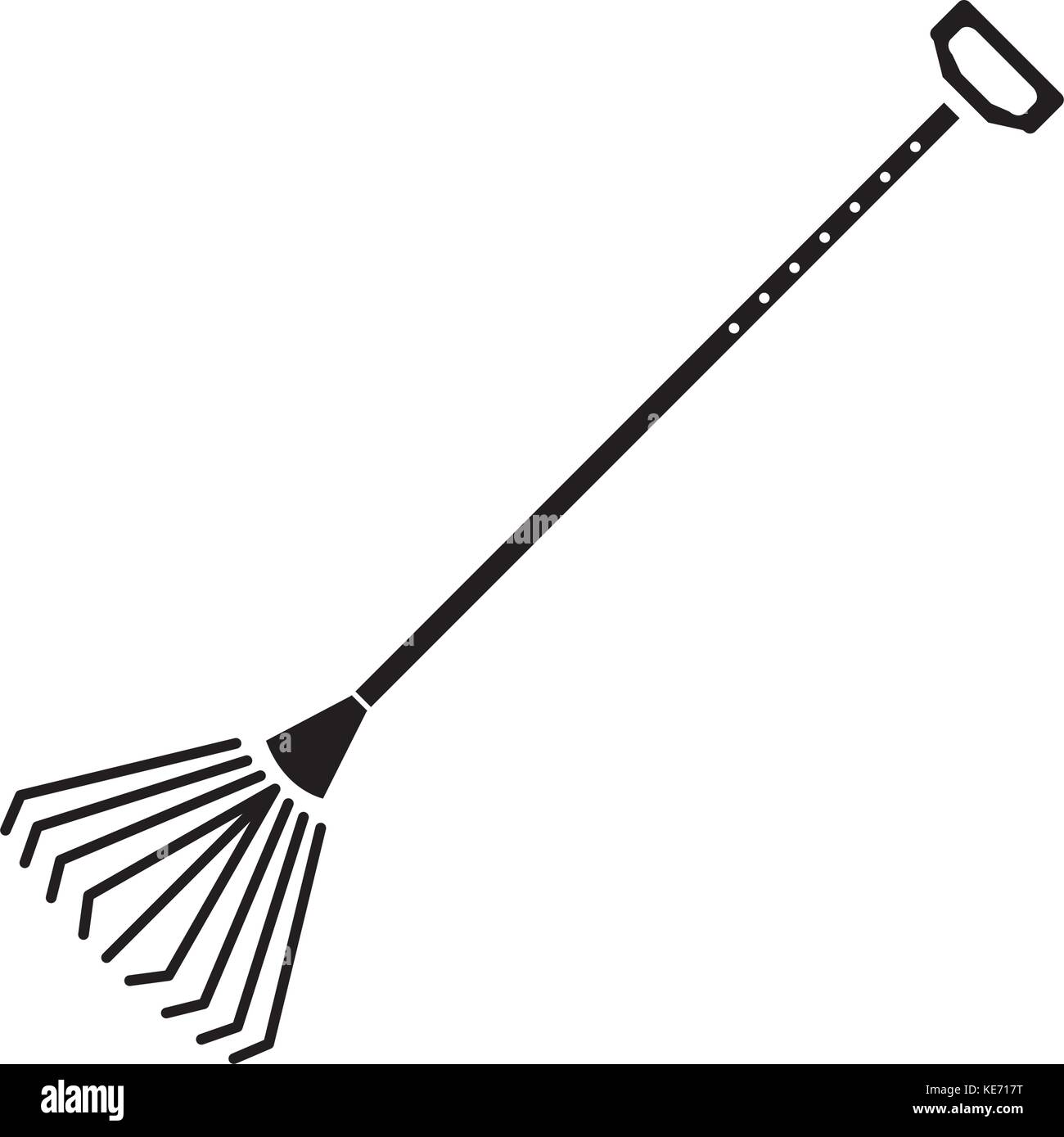 raker icon, vector illustration, black sign on isolated background ...