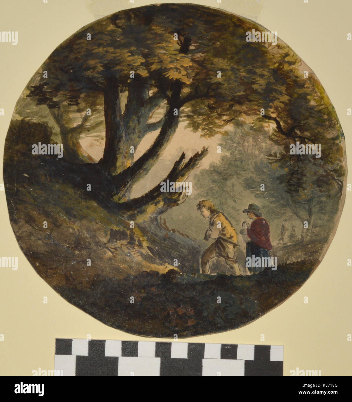 Two Figures in a Landscape Stock Photo - Alamy