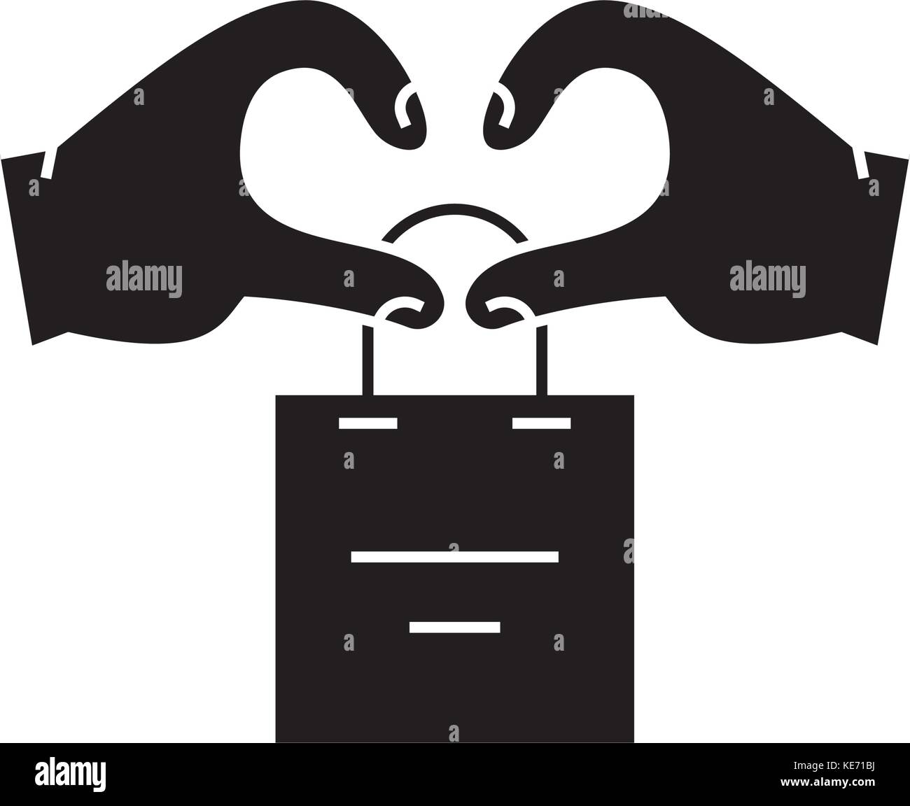 relationship client marketing icon, vector illustration, black sign on ...