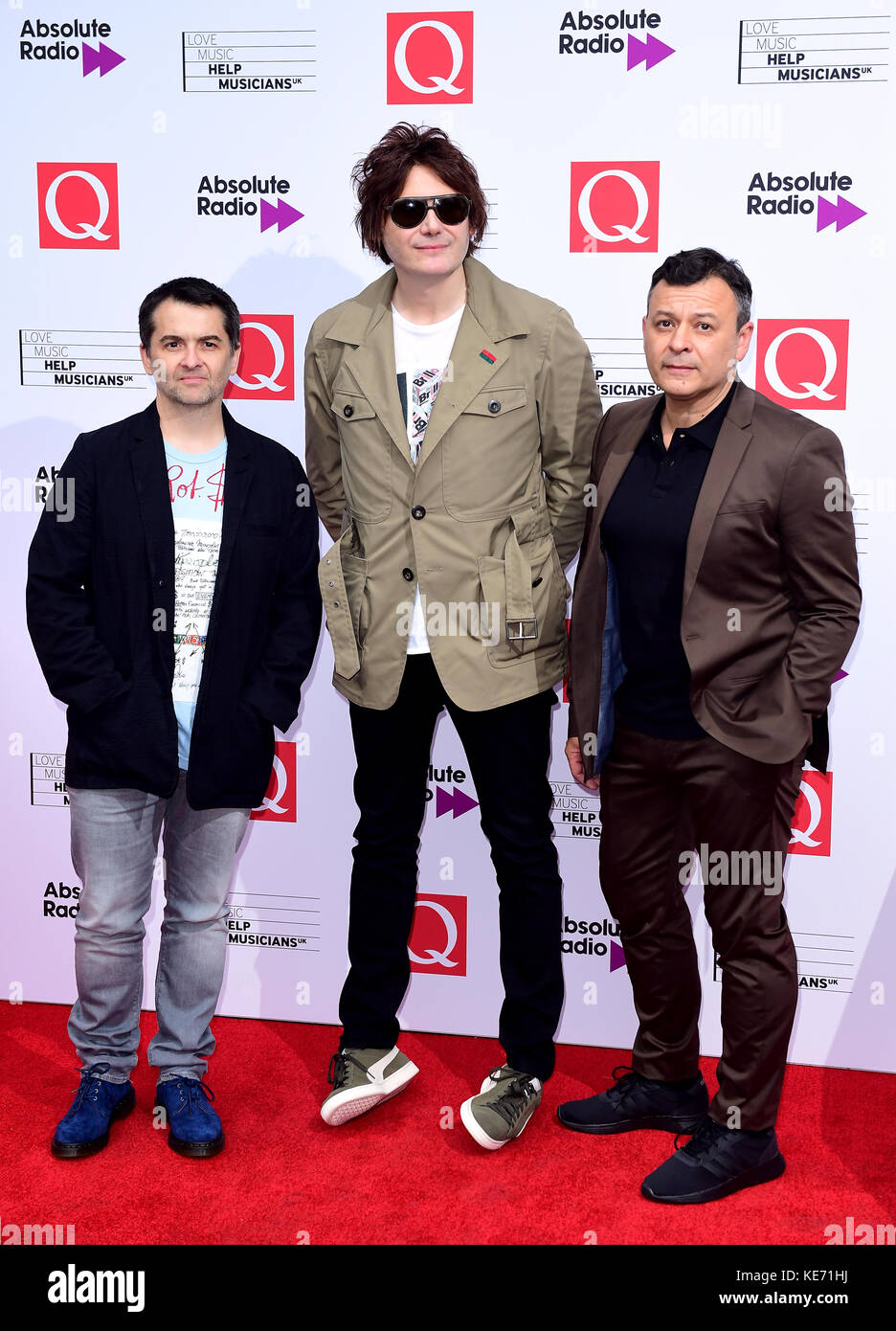 James Dean Bradfield, Nicky Wire and Sean Moore of the Manic Street ...