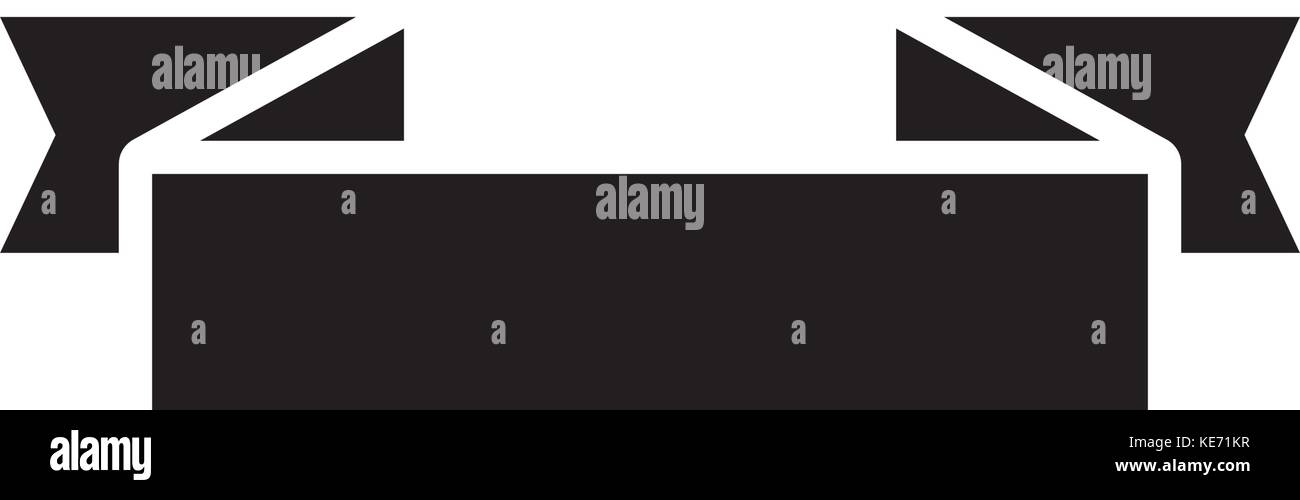 ribbon 2 corners 2 icon, vector illustration, black sign on isolated ...
