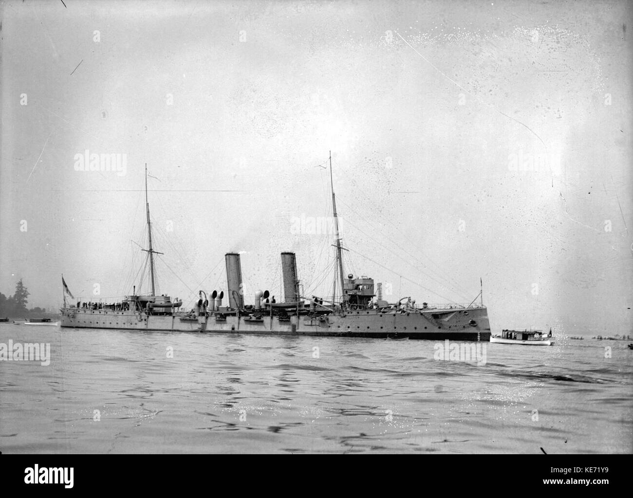 HMCS Rainbow starboard side Vancouver circa 1912 Stock Photo - Alamy