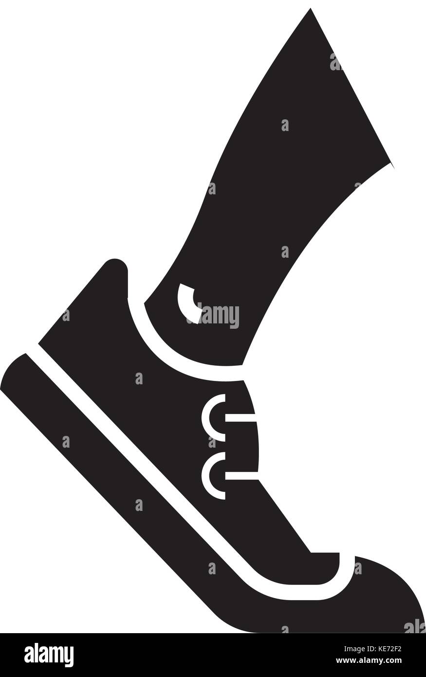 running - tracking icon, vector illustration, black sign on isolated ...