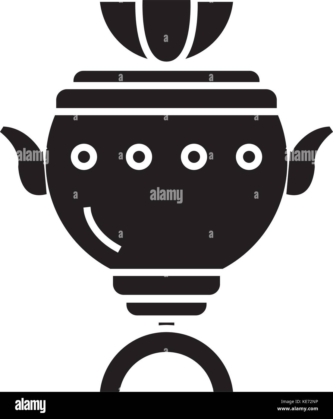 samovar icon, vector illustration, black sign on isolated background ...