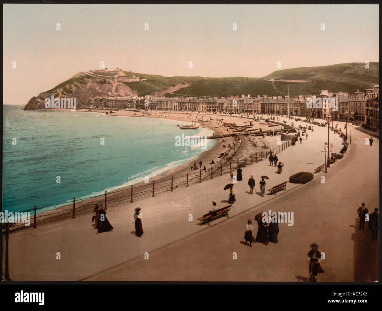 This image shows the terrace in Aberystwyth, Wales, highlighting the ...