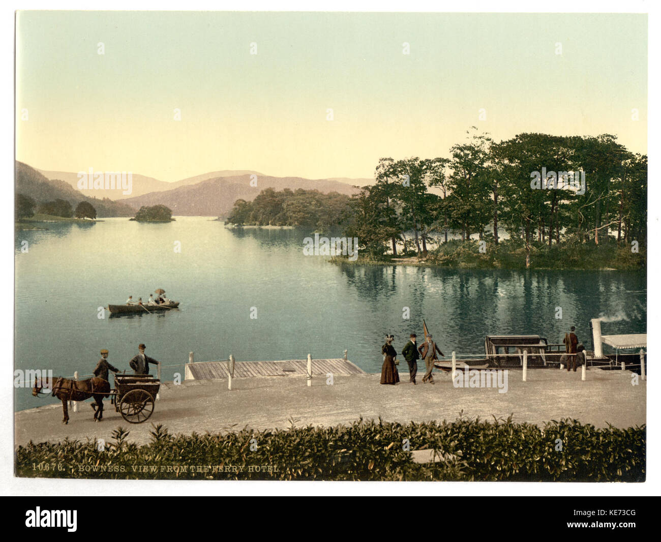 Windermere, Bowness, from Ferry Hotel, Lake District, England ...