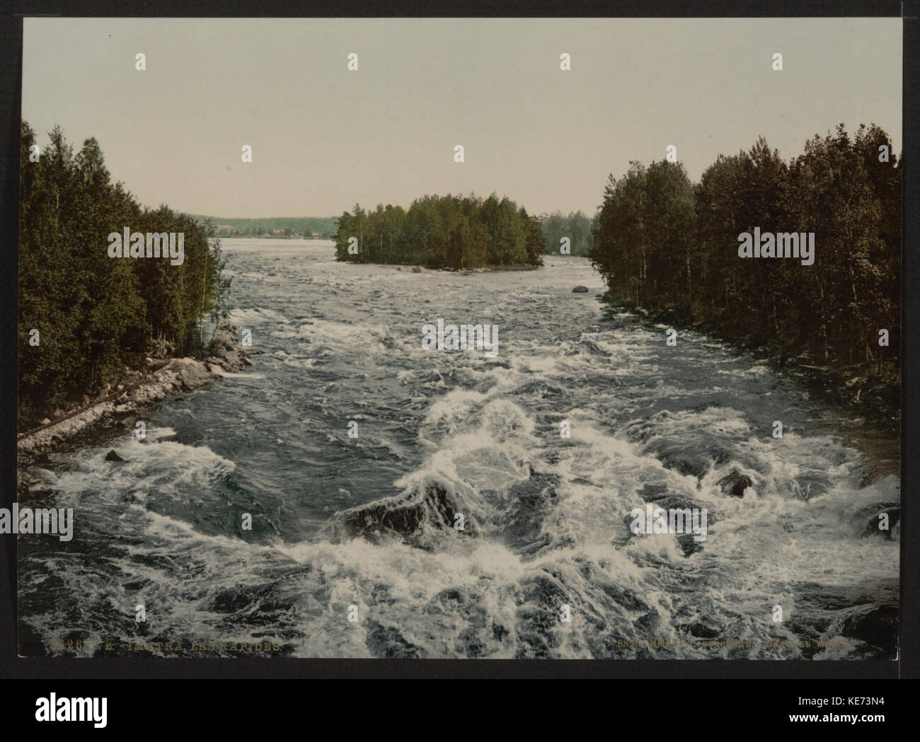 This image captures the rapids leading to the pavilion at Imatra ...