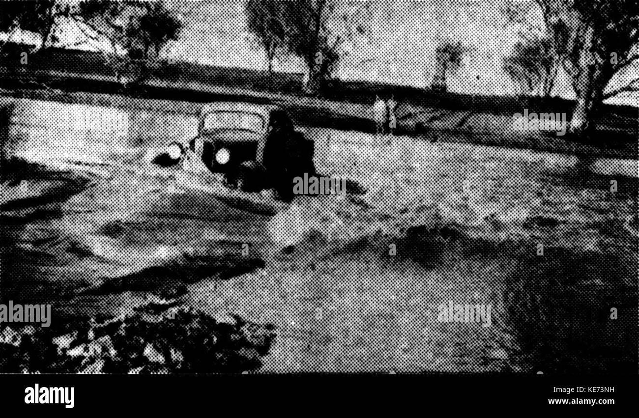 Fortescue in flood, captured in 1942, shows the devastating effects of ...