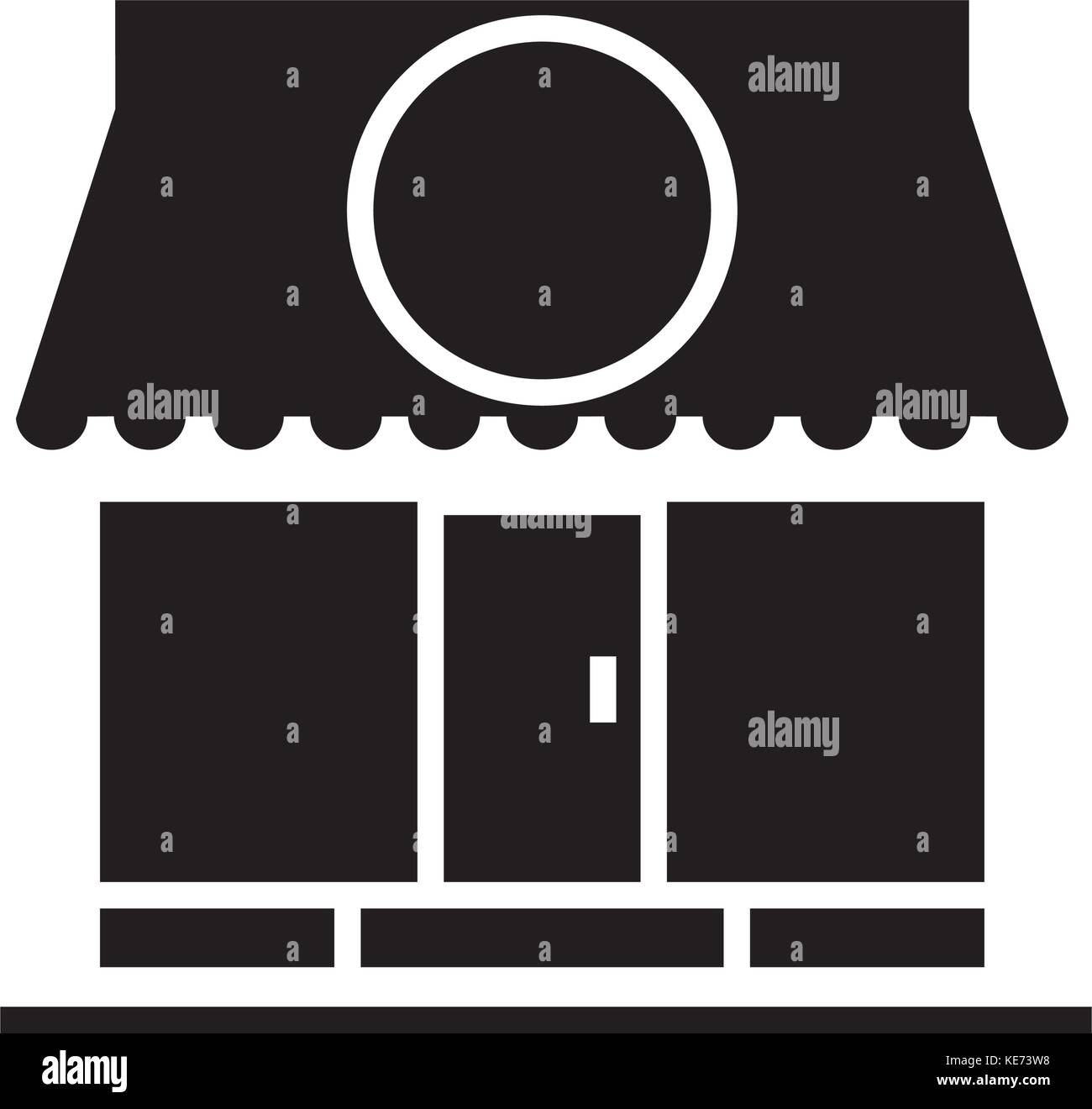 shop - store icon, vector illustration, black sign on isolated ...