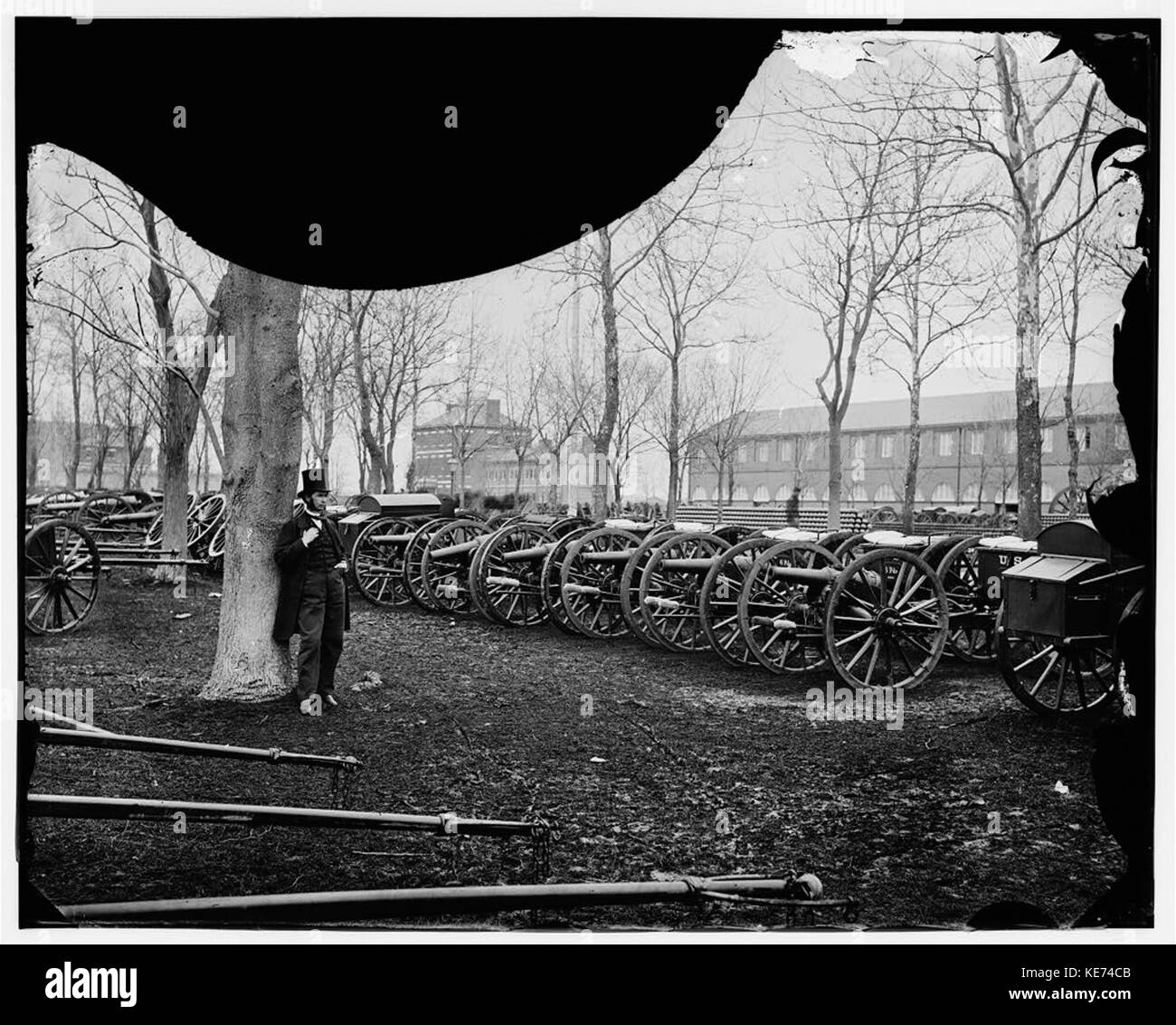 Washington, D.C. Park of Wiard guns at the Arsena 03649v Stock Photo ...