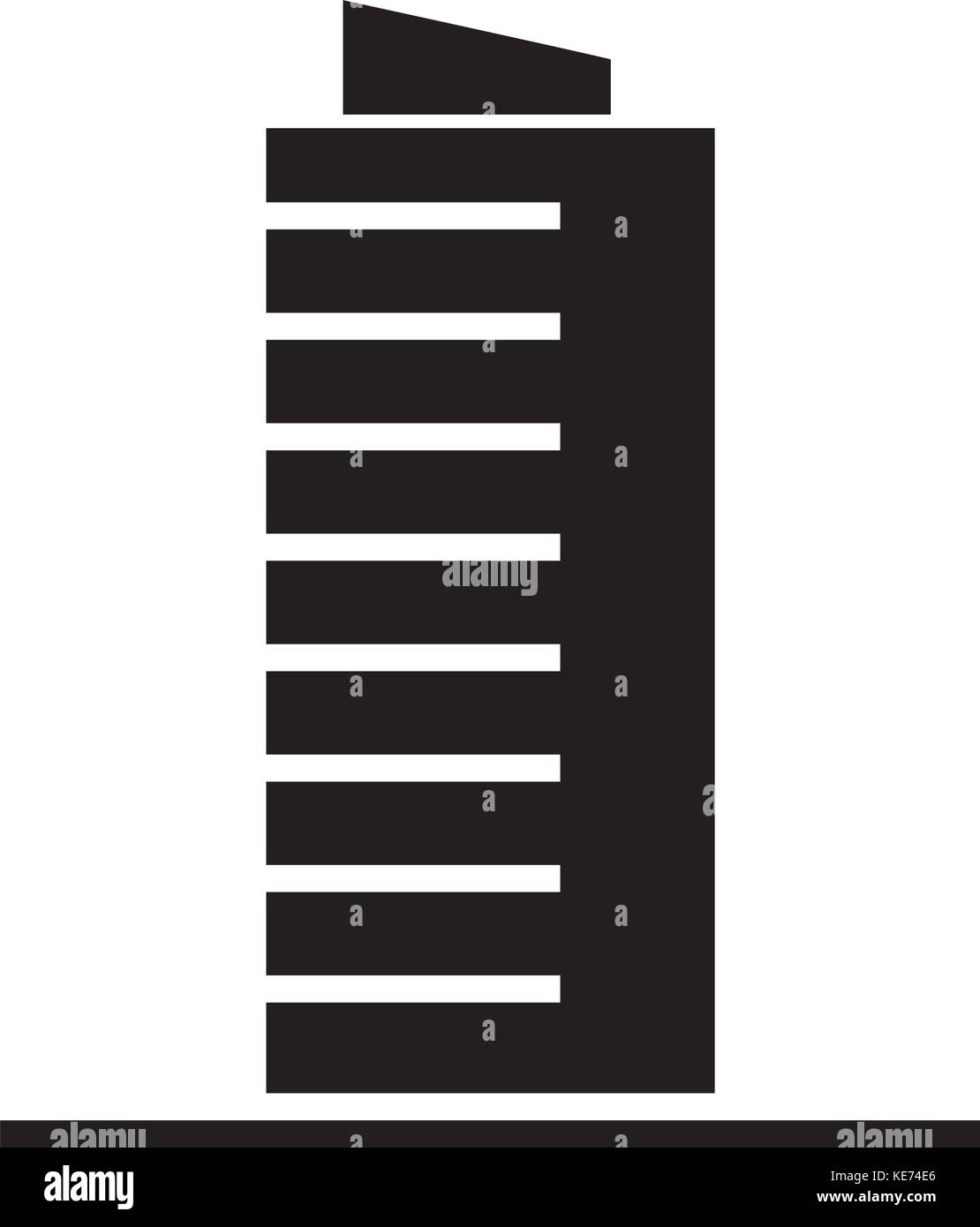 skyscrapper icon, vector illustration, black sign on isolated ...