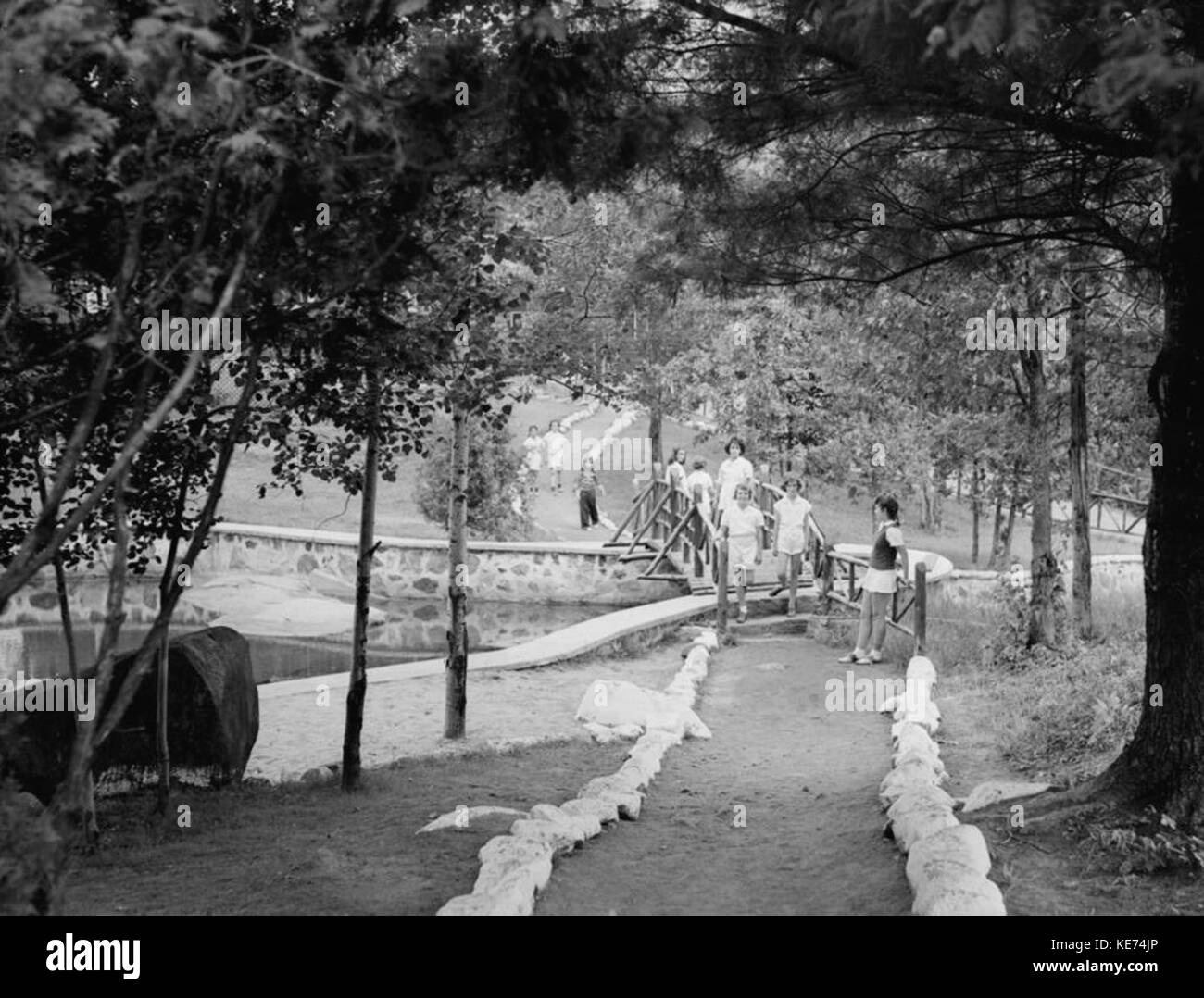 Wooden outdoor Black and White Stock Photos & Images - Alamy