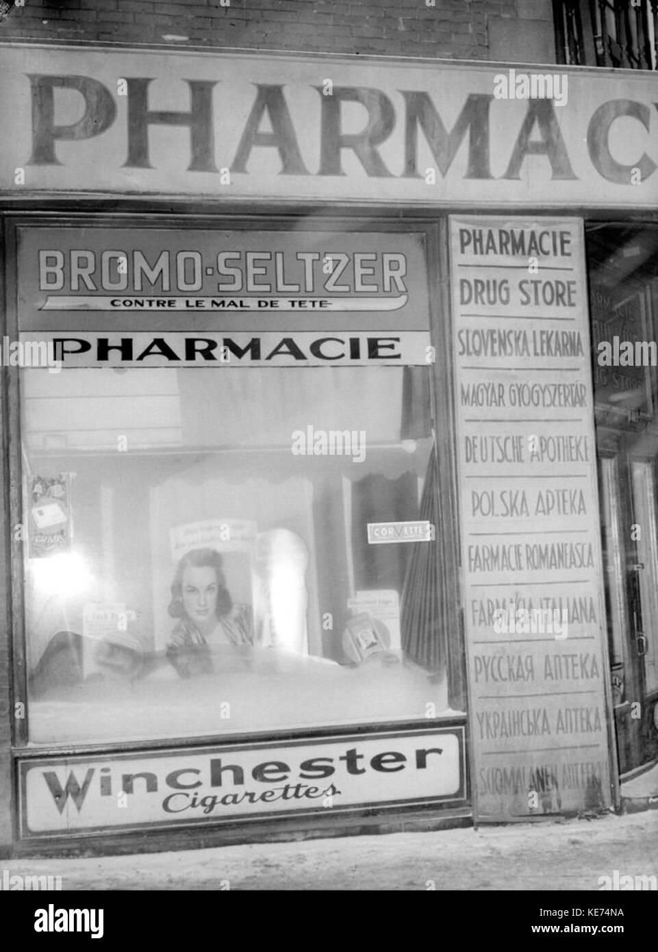 Old drug store Black and White Stock Photos & Images - Alamy