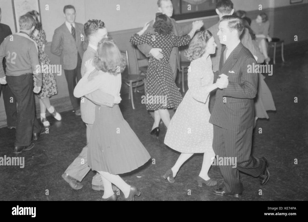 This photograph captures a square dancing event at the North Branch ...
