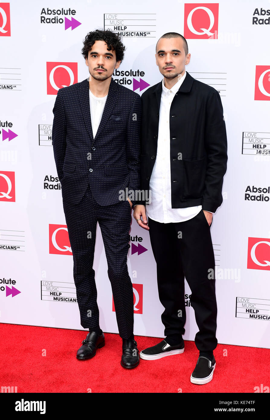 Matt Ritson and Will Ritson (left) of Formation arrive for the Q Awards ...