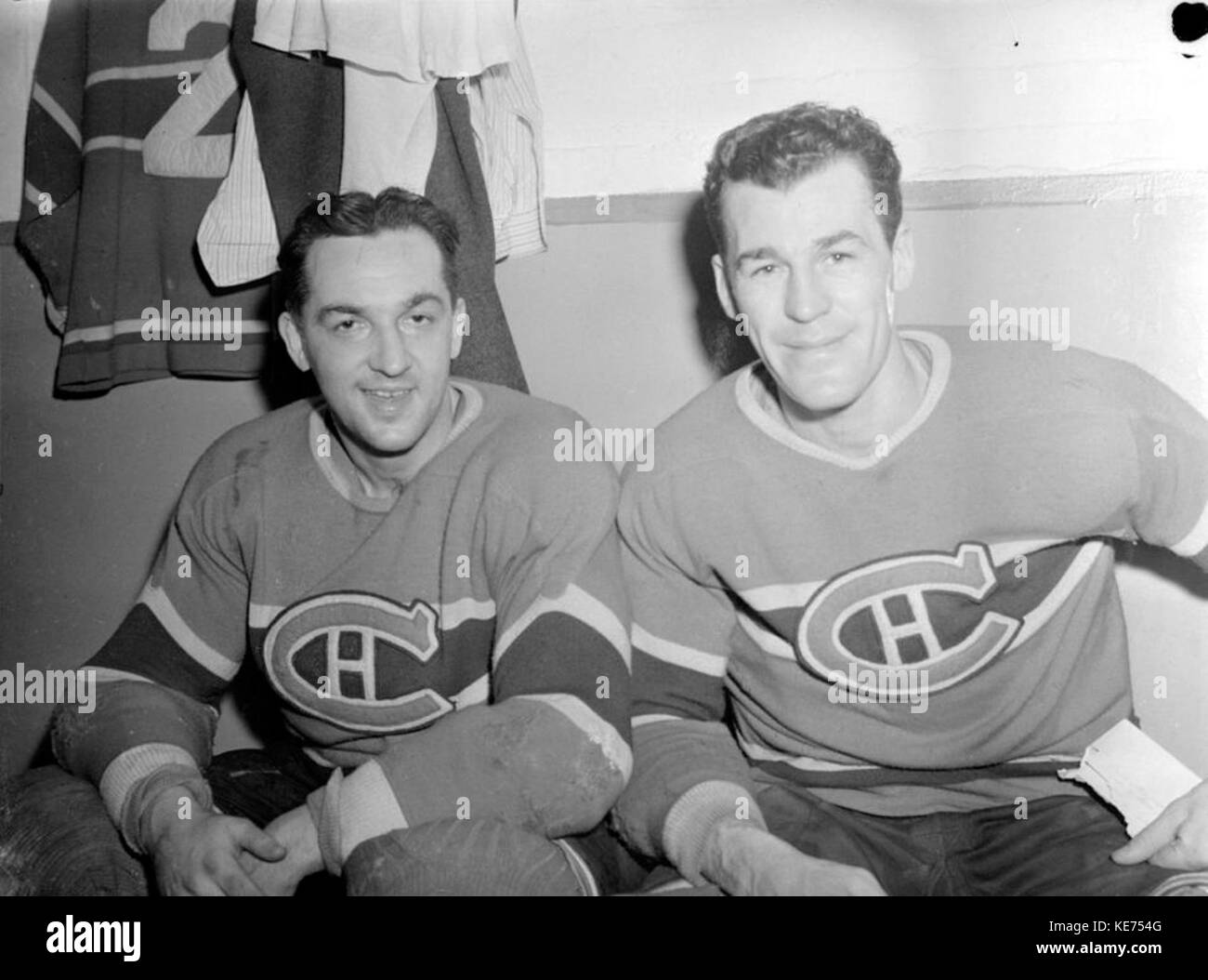This image shows a historic moment in hockey, featuring the Montreal ...