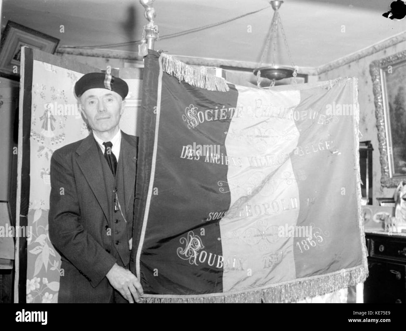 An image of the old Belgian flag, captured in historical context ...