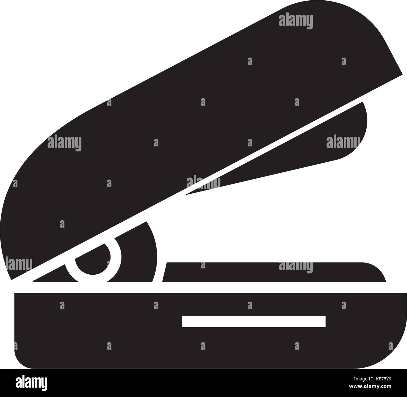 stapler icon, vector illustration, black sign on isolated background ...