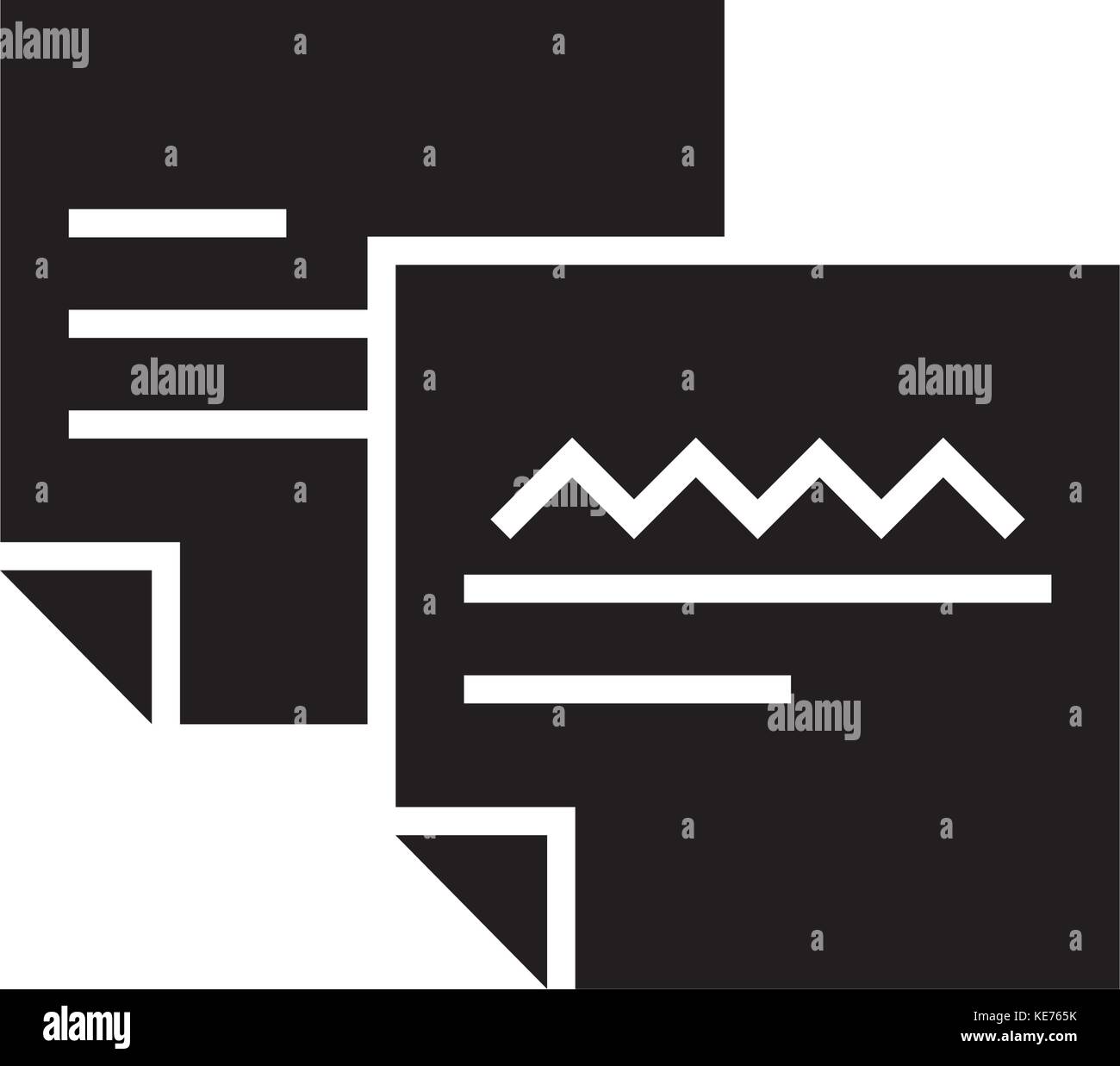 sticker notes icon, vector illustration, black sign on isolated ...