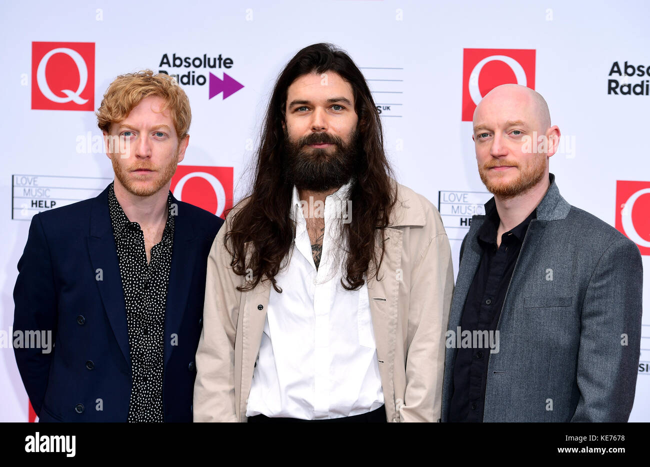 Buffy Clyro's Simon Neil, James Johnston and Ben Johnston arrive for ...